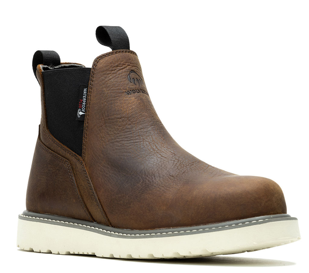 Wolverine Men's Trade Wedge Moc Toe WP Steel Toe Romeo – Houser Shoes