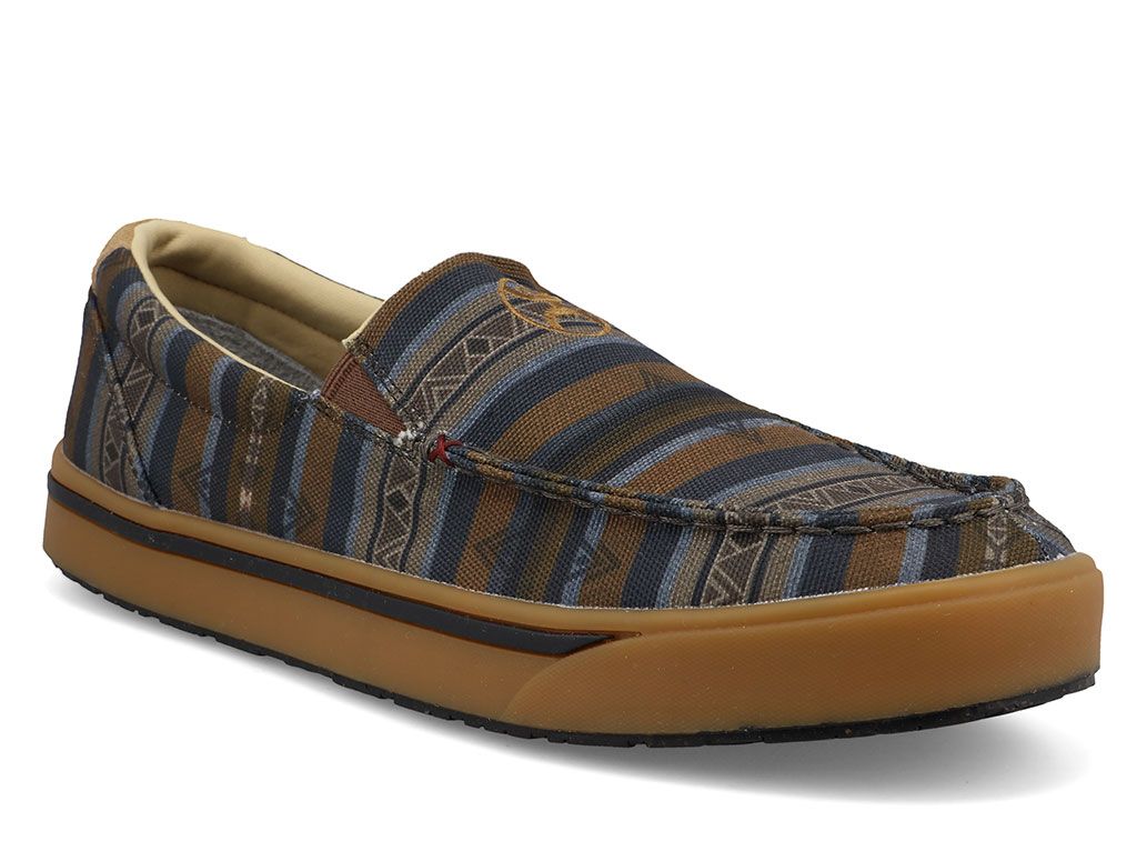 Twisted X Men's Hooey Slip On Loper Brown And Grey Serape – Houser Shoes