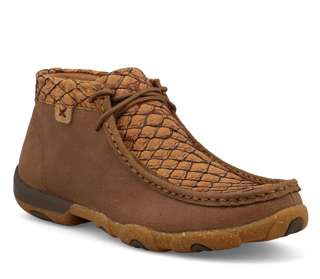 Twisted X Women's Chukka Driving Moc Rice Husk Fish Leather – Houser Shoes